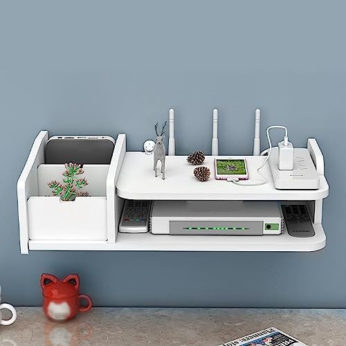 Floating Wall Shelf for WiFi Router, Small Wall Shelf, Floating Shelf ...