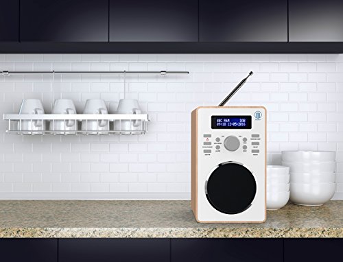 Majority Barton II Retro DAB/DAB+ Digital FM Upright Radio/Alarm Clock ...