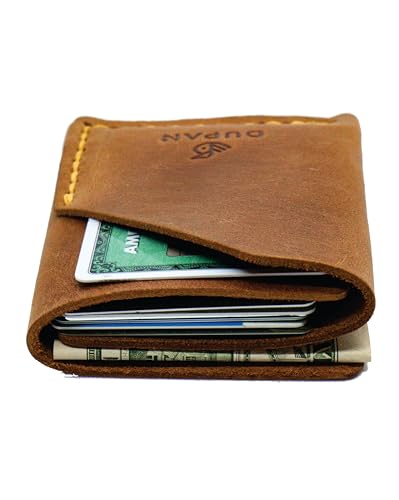 Handmade Real Leather Wallet for Men - Minimalist Design Large Capacity ...