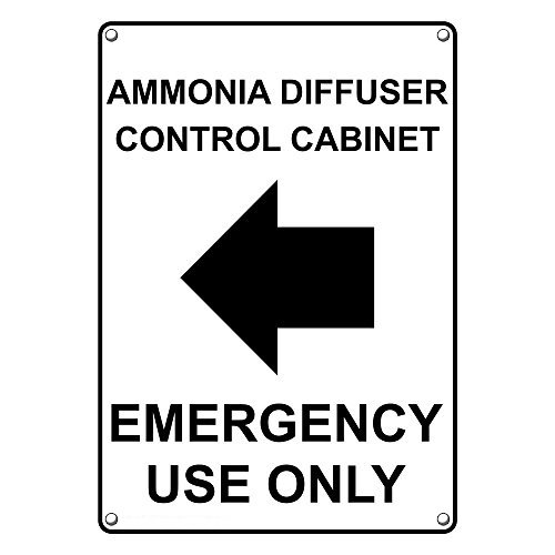 Buy Weatherproof Plastic Vertical Ammonia Diffuser Control Sign with ...