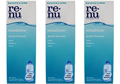 Renu Multi-Purpose Contact Lens Solution Sensitive Gentle Formula 4 Oz ...