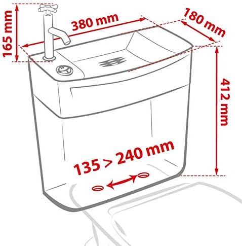 Wirquin 50720090 Iseo Cistern with Low Hand Basin – BigaMart
