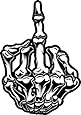 Amazon.com: Divine Designs Aggressive Middle Finger Skeleton Hand ...