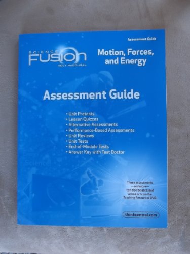 Amazon.com: ScienceFusion: Assessment Guide Grades 6-8 Module I: Motion, Forces, and Energy ...