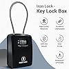 Iron Lock® XXL Key Lock Box Portable and Wall Mounted with Removable ...