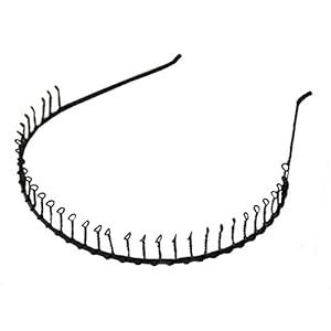 Black Narrow Metal Wire Comb Sports Alice Hair Band Headband: Amazon.co ...