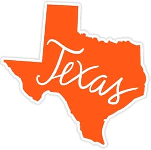 Amazon.com : GT Graphics Texas Orange State Shape - Vinyl Sticker ...