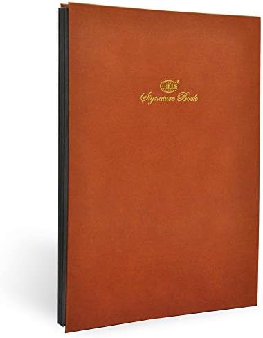 FIS Signature Book, Vinyl Material Cover, 10 Sheets, Brown Color, 240 x ...