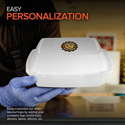 Stock Your Home 8x8 Clamshell Take Out Boxes (25 Pack) Medium 3 ...