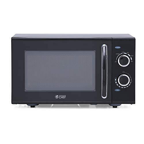 COMMERCIAL CHEF Rotary Dial Microwave with 6 Power Levels, Small ...