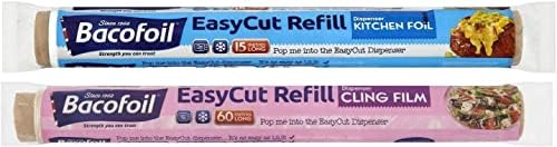 1 x EasyCut Cling Film Refill Roll 35cm x 60m and 1 x EasyCut Foil ...