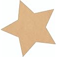 Amazon.com: Wooden Star 5" Cutout, Unfinished Paintable MDF 1/8" DIY ...
