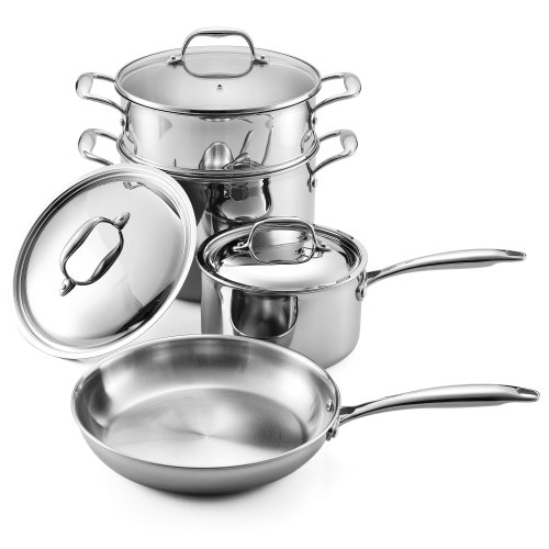 Amazon.com: Cooks Standard NC-00222 7-Piece II Multi-Ply Clad 5-Ply ...