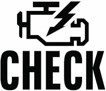 Amazon.com: (2x) CEL - Check Engine Light - Black - Sticker - Decal ...