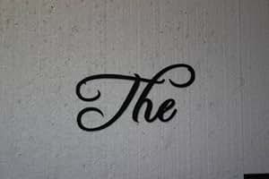 Amazon.com: The Word "The" Fancy Script Font Metal Wall Art Home Decor ...