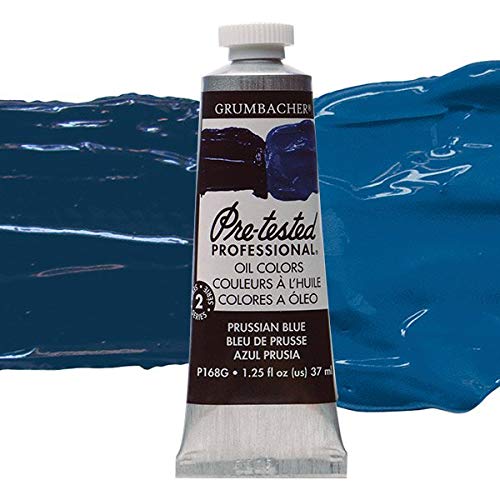 Grumbacher Pre-Tested Oil Paint, 37ml/1.25 Ounce, Prussian Blue (P168G ...