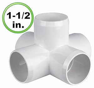 1 - 1/2 "5 Cruz PVC de conector: Amazon.es: Bricolaje y herramientas
