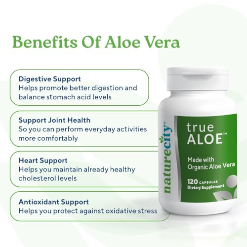 NatureCity True-Aloe 80,000mg Aloe Vera Gel Equivalent Per Serving ...