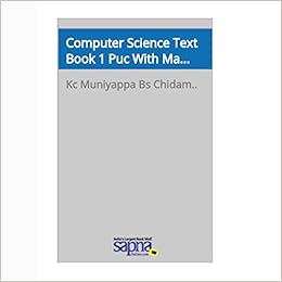 Buy Computer Science Text Book 1 Puc With Manual Book Online at Low ...