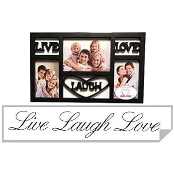 Amazon.com: Live Laugh Love Picture Frame with Wall Decal (Black): Home ...