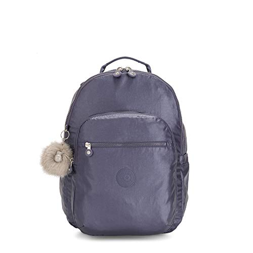 Kipling Seoul Large 15" Laptop Metallic Backpack Enchanted Purple ...