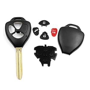 Amazon.com: uxcell New 3 Buttons Uncut Key Fob Remote Control Case Shell Replacement HYQ12BBY ...
