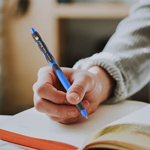 Soft Rubberized Retractable Ballpoint Pen - 12 Pack,1.0mm Medium Point ...