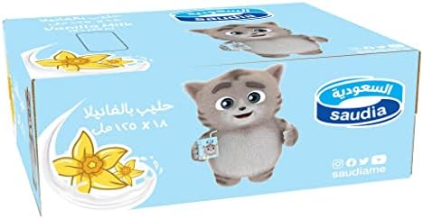 Saudia Vanilla Flavoured Milk, 18 x 125 ml price in Saudi Arabia ...