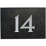 Personalised 1 or 2 digit Black Slate House Number (Free Delivery ...