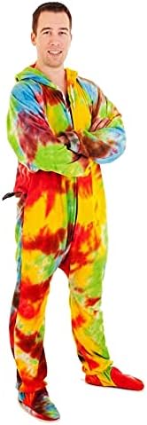 Forever Lazy Footed Adult Onesie - Trifflin' Tie Dye - XL | Pricepulse
