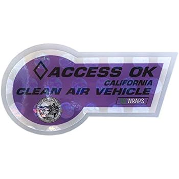 Amazon.com: EV Wraps Tesla California 2019 HOV Stickers Protection Film ...
