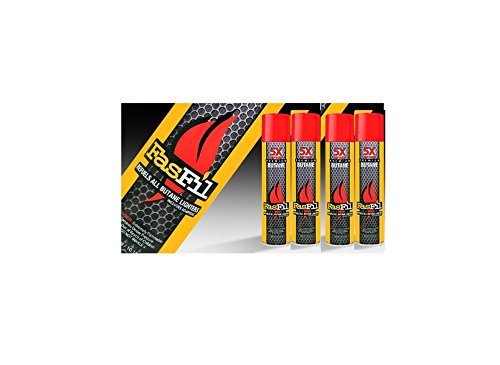 Amazon.com : Fasfil Large Quintuple Refined Butane Gas Fuel Refill - 4 ...
