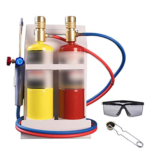 Oxygen MAPP Torch Kit With Pressure Meter With Tank Support, Glasses ...