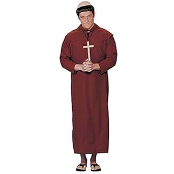 Amazon.com: Adult's Standard Monk Halloween Costume (Size: Standard 44 ...