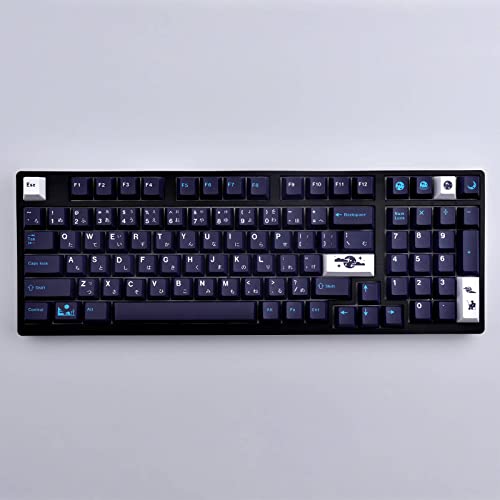 Hyekit PBT Keycaps, 134 Keys Blue Hell Keycaps Dye-Sublimation PBT ...