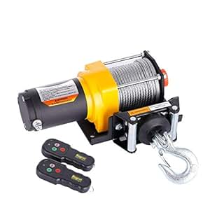 RUGCEL WINCH 12V 3500LBS/1587kg Electric ATV Winch 2 Remote Wireles ...