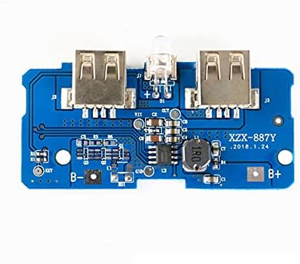 dual mIcro usb 3.7V to 5V 2a boost mobIle power bank dIY 18650 lIthIum ...