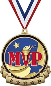 Amazon.com : MVP Recognition Medals - 2.5" Gold Most Valuable Player ...