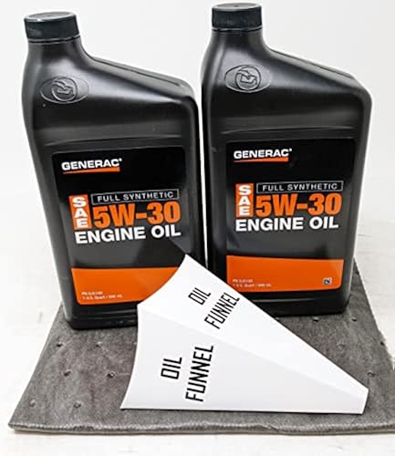Generac Full Synthetic Motor Oil 5W-30 SP Quart Bottle Part# 0J5140 (qt ...