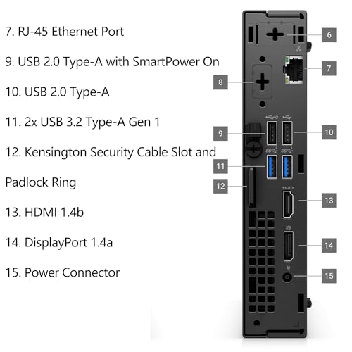 Dell OptiPlex 7020 MFF Mini PC 7000 Micro Form Factor Business Desktop Computer, Intel Hexa-Core ...