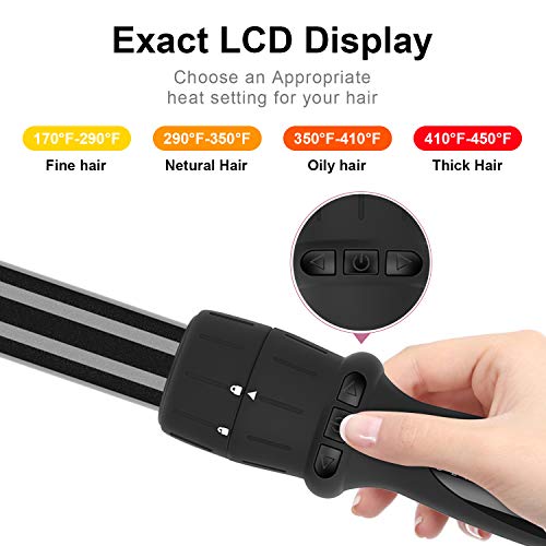 PARWIN PRO BEAUTY 7 in 1 Curling Iron Wand Set,Dual Voltage Curling ...