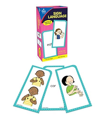 Carson Dellosa 122-Piece American Sign Language Flash Cards for Kids ...