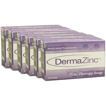 Amazon.com: DermaZinc Zinc Therapy Soap, 4.25 Ounce (120 gram) Per Bar ...