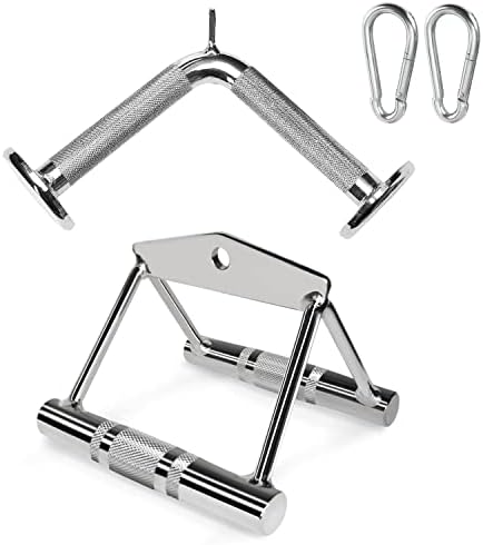 A2ZCARE Combo Tricep Press Down Cable Attachment | Multi-Option: Double D Handle, V-Shaped Bar ...