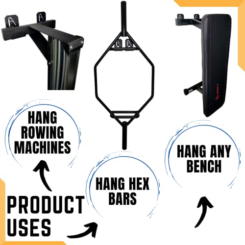 IRON AMERICAN Weight Bench Gym Storage Wall Brackets - Home Gym Storage ...