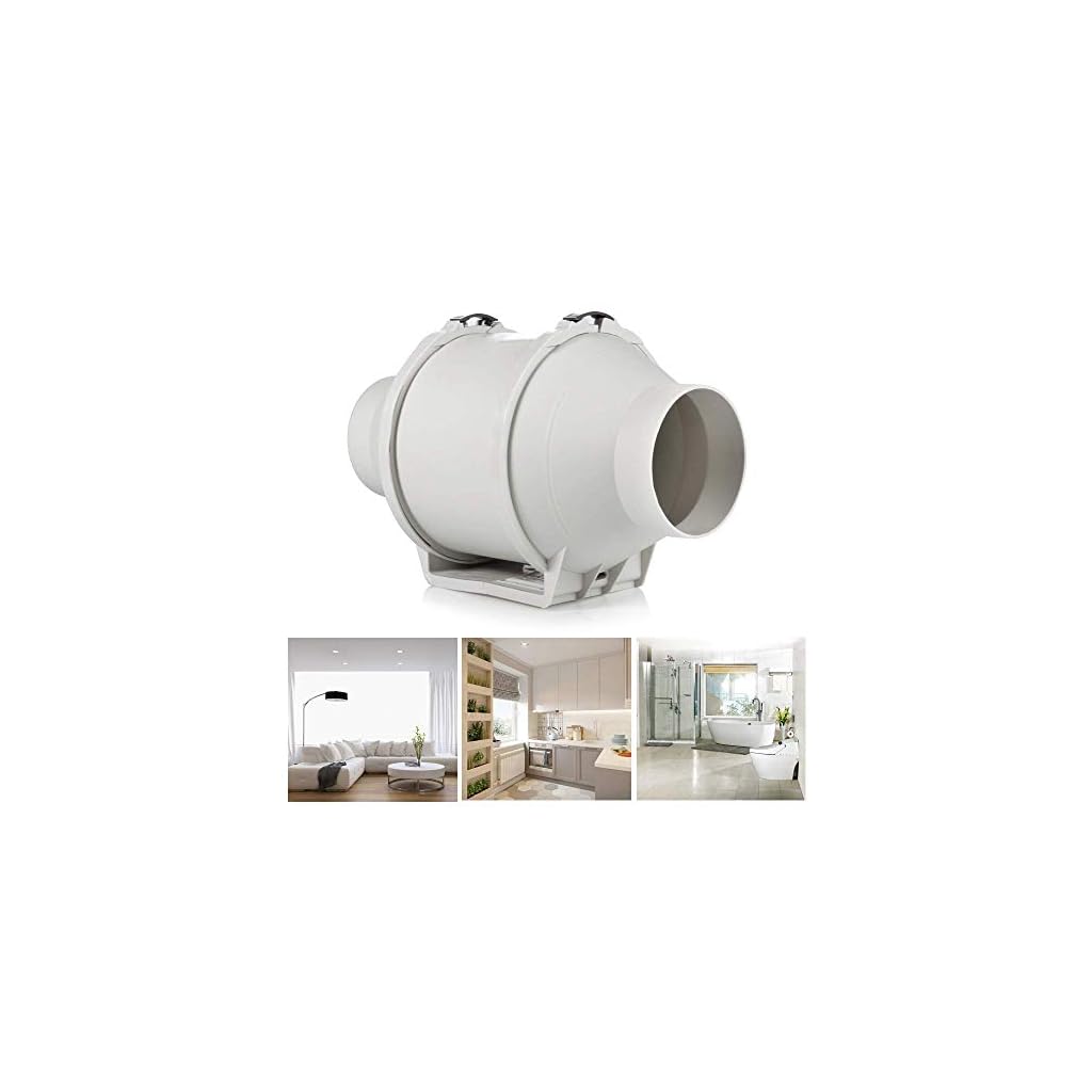 Cannabis Anbauen | Hon&Guan Rohrventilator 100mm Leise, Rohrlüfter mit EU-Stecker, Einstellbarer ...