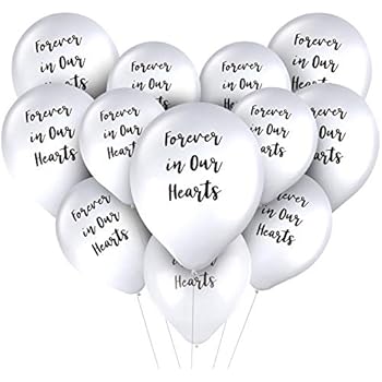 Amazon.com: 30pc White Remembrance Memorial Funeral Balloons ...