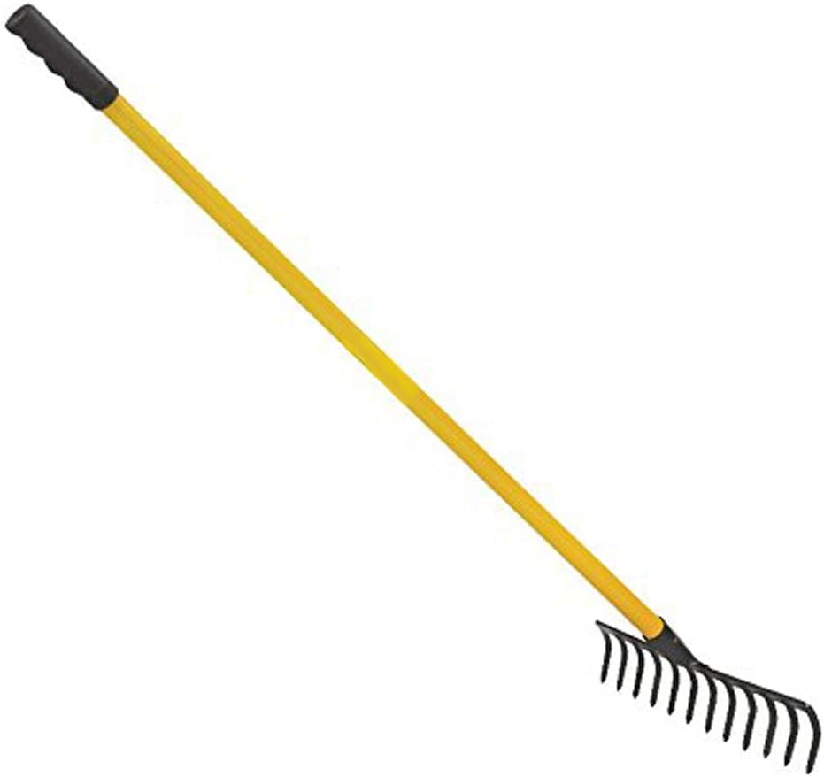 Defender Tools Heavy Duty 12 Tooth All Steel Garden Soil Rake With Long ...