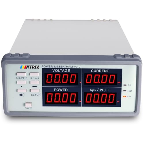 MATRIX Power Meter MPM-1010, Watt Meter 15Hz-650Hz, AC/DC Power Meter ...