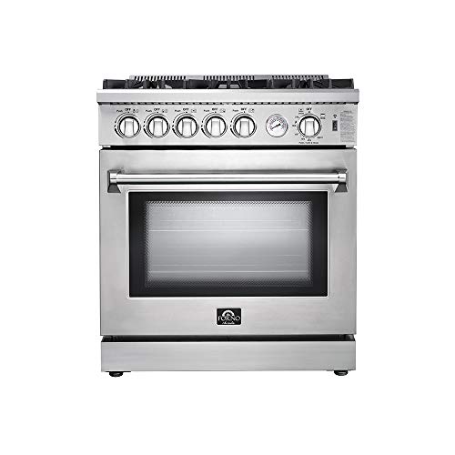 FORNO Lseo Full Gas 30" Inch. Freestanding Range with 5 Defendi Burners ...